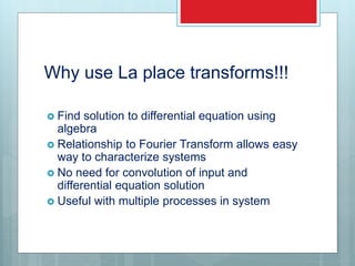 Importance and application of la place | PPT