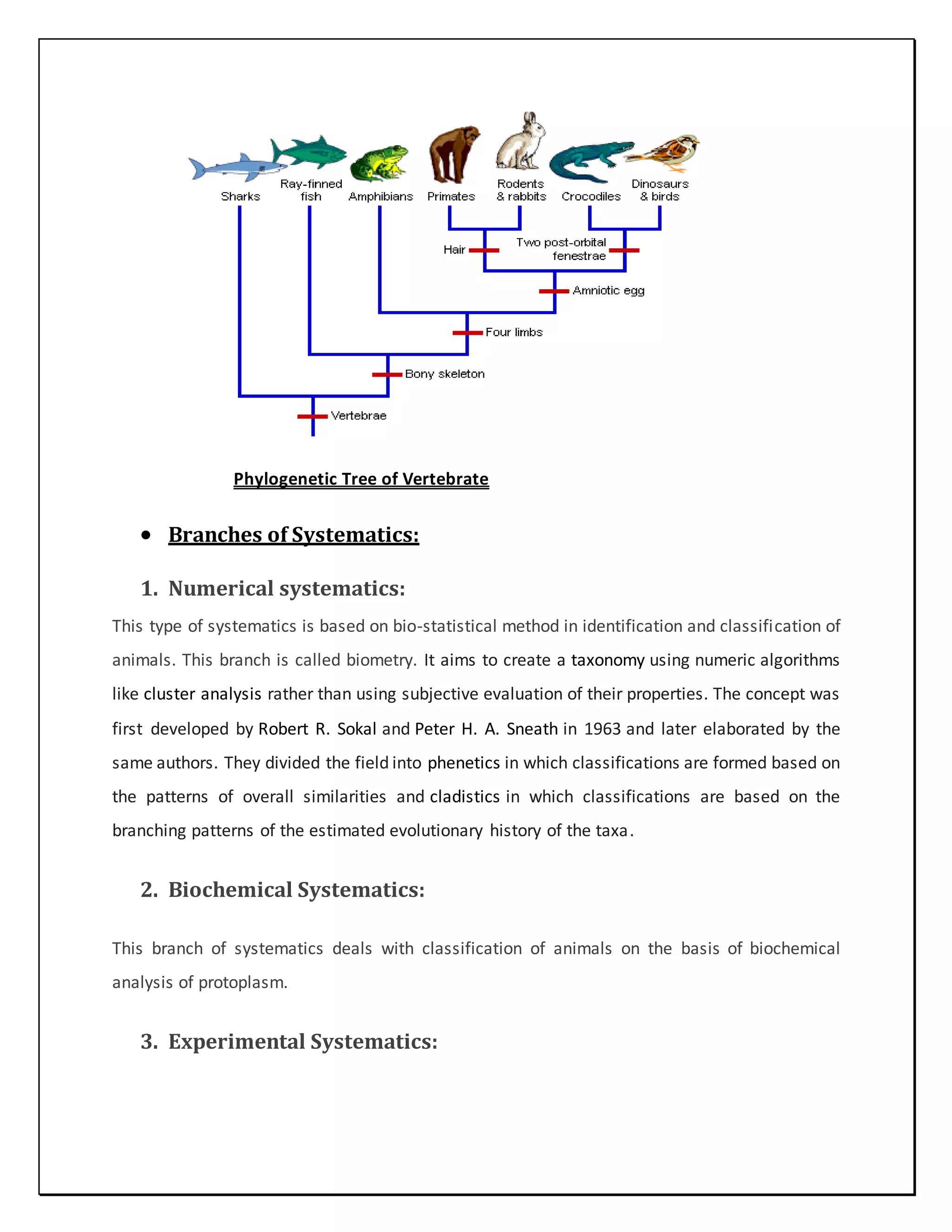 Importance and Applications of Systematics evolution | DOCX
