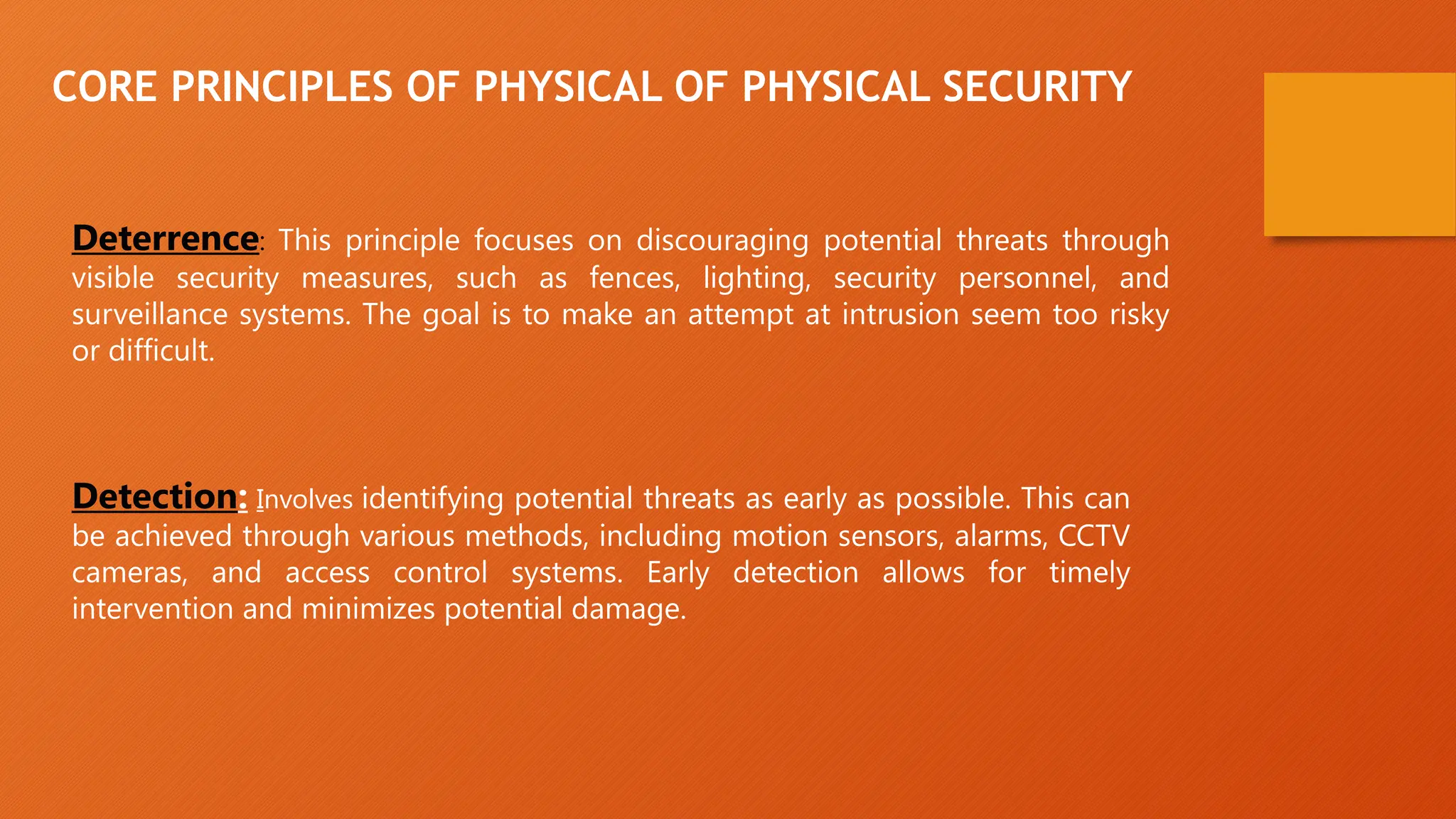 IMPORTANCE AND CORE PRINCIPLE OF PHYSICAL SECURITY.pptx