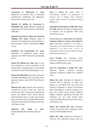 Importance and management of fusarium wilt (Fusarium udum Butler) of ...