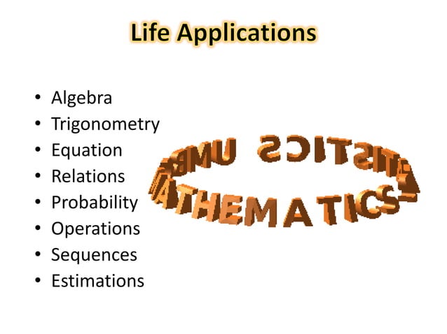 Importance and practical application of mathematics | PPT