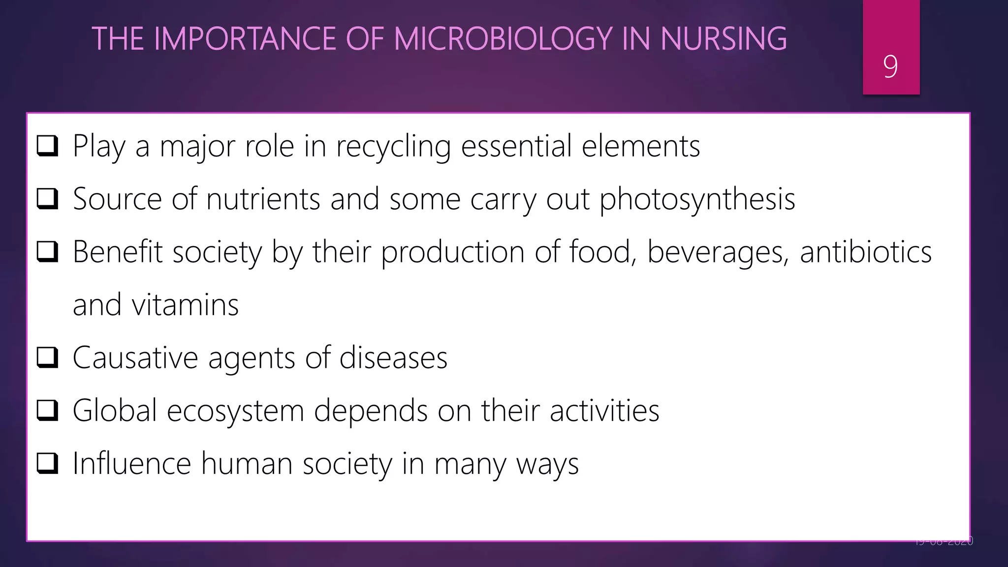 Importance and relevance of microbiology to nursing | PPTX