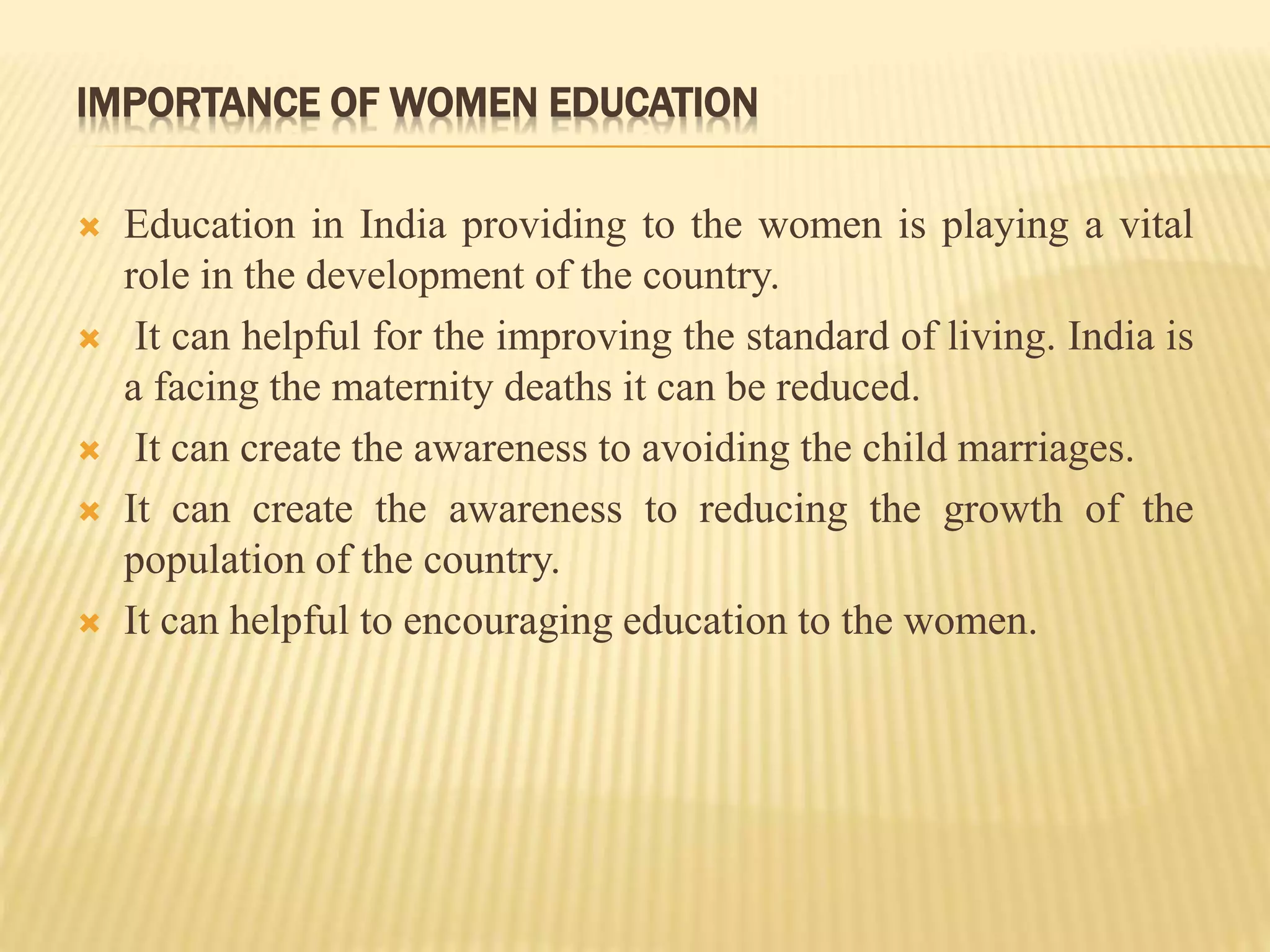 Importance and roll of women education in development.ppt