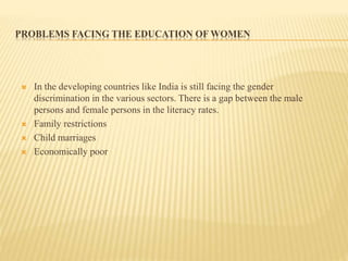 Importance and roll of women education in development.ppt