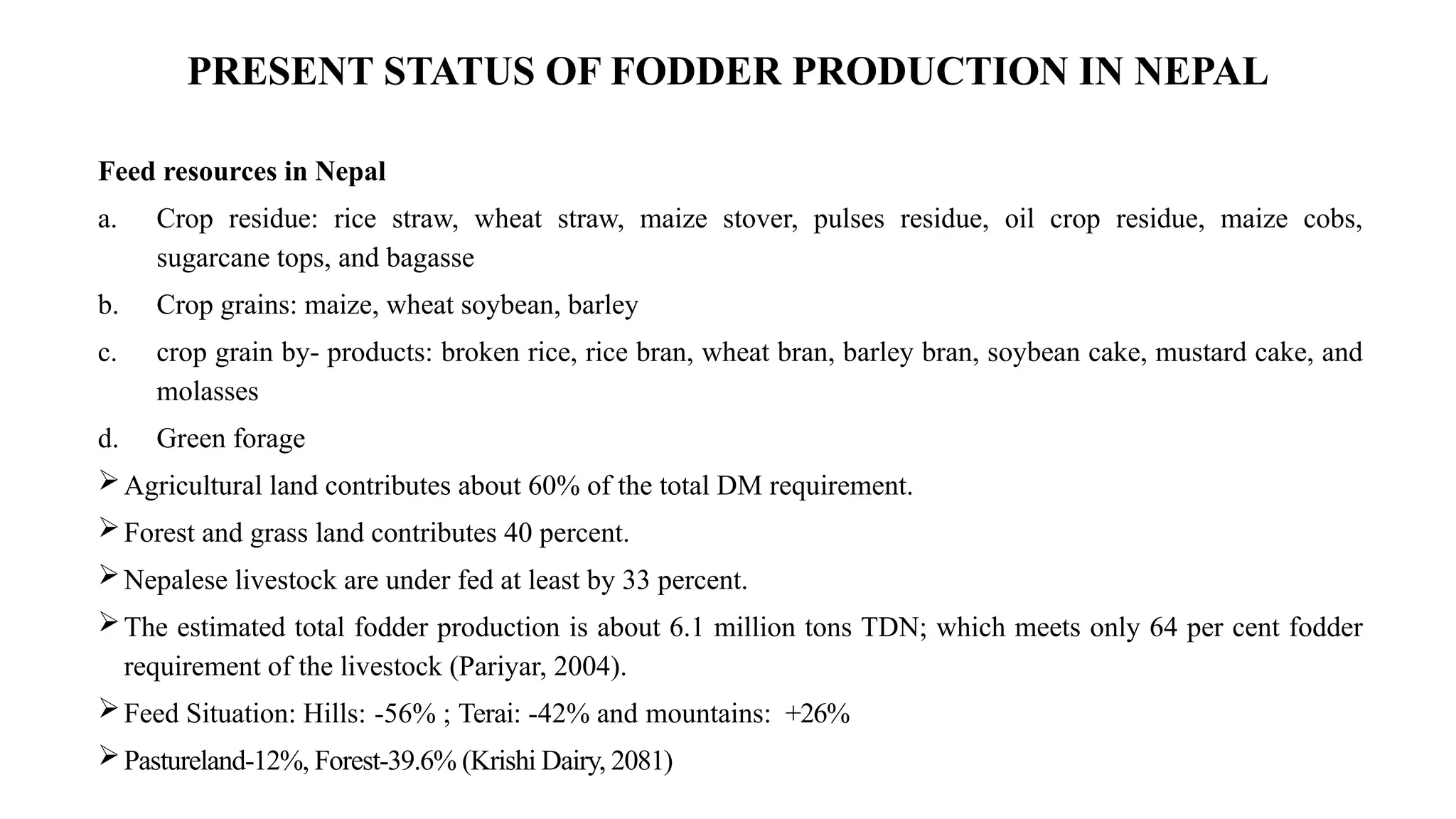 Importance and scope of fodder production in Nepal || Assistant Prof ...