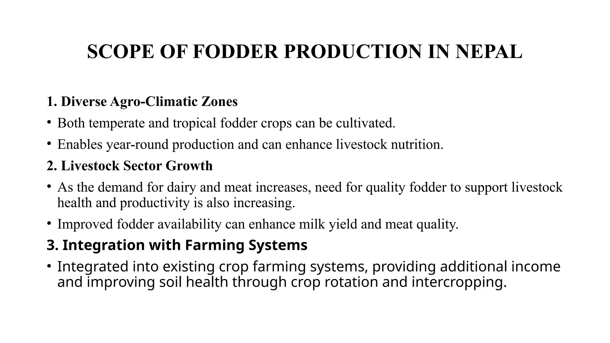 Importance and scope of fodder production in Nepal || Assistant Prof ...