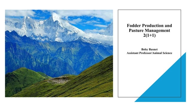 Importance and scope of fodder production in Nepal || Assistant Prof ...
