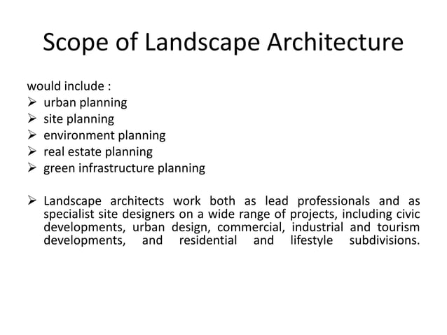 Importance and scope of landscaping | PPTX