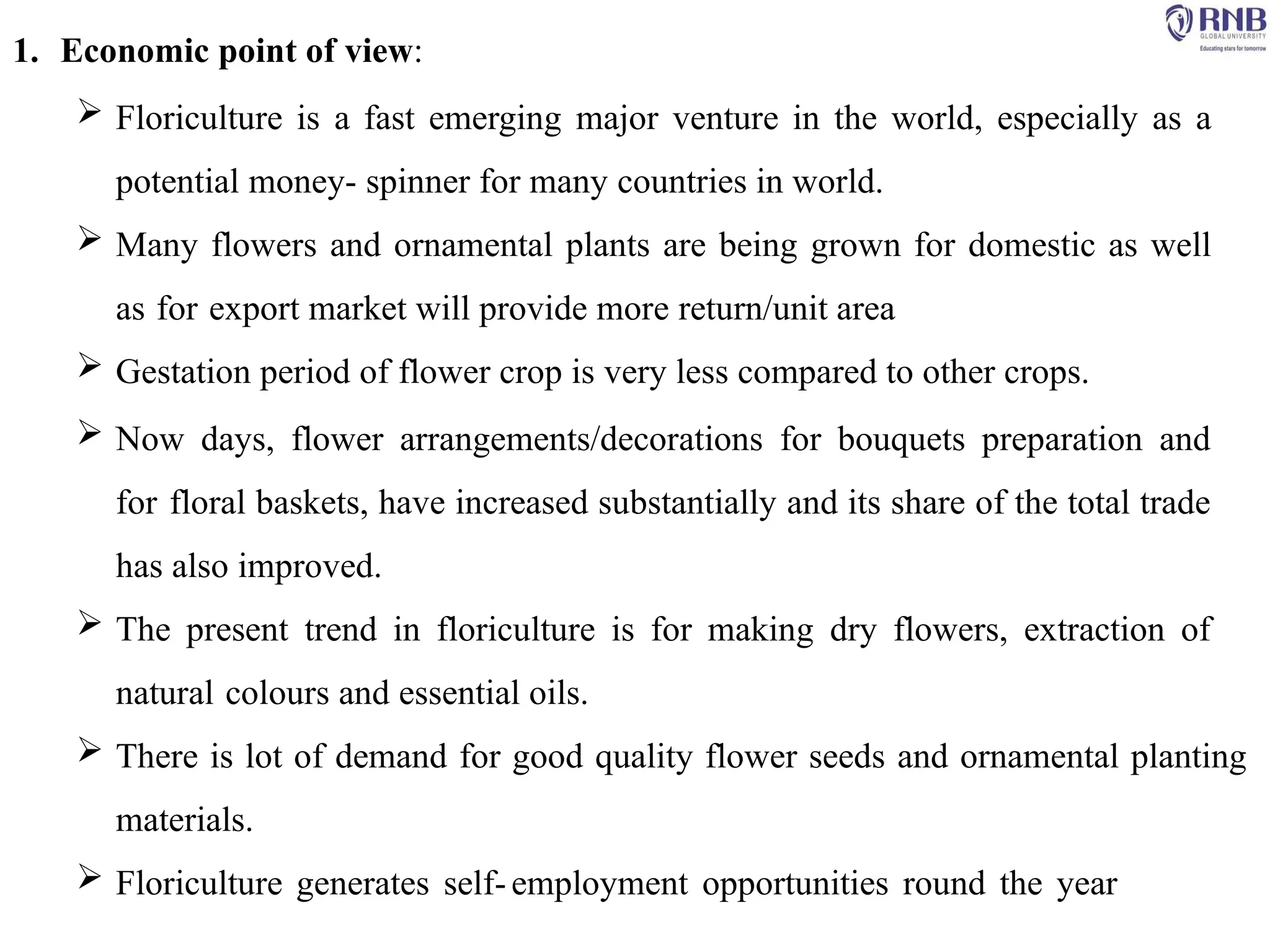 Importance and scope of ornamental crops medicinal and aromatic plants ...
