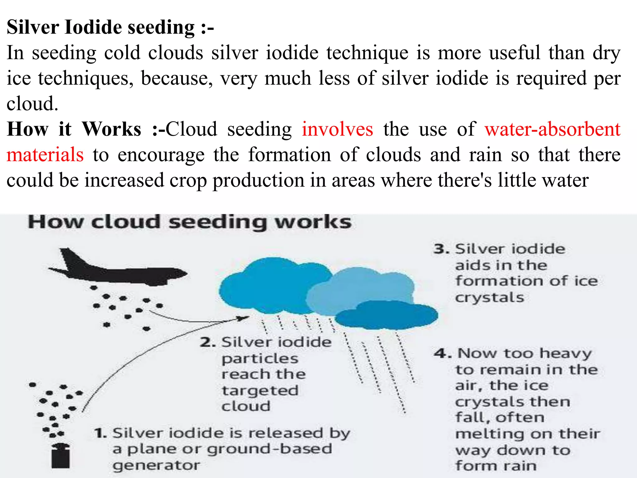 Importance and utility of cloud seeding in agriculture | PPT