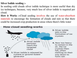 Importance and utility of cloud seeding in agriculture | PPT