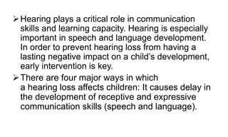 Importance & correlation of hearing mechanism in the development of ...