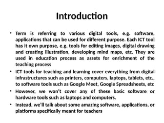 Importance ICT Tools in Teaching and Learning.pptx