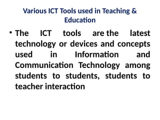 Importance ICT Tools in Teaching and Learning.pptx