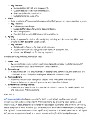Importance, Key Features, And Benefits - API Documentation Tool.pdf