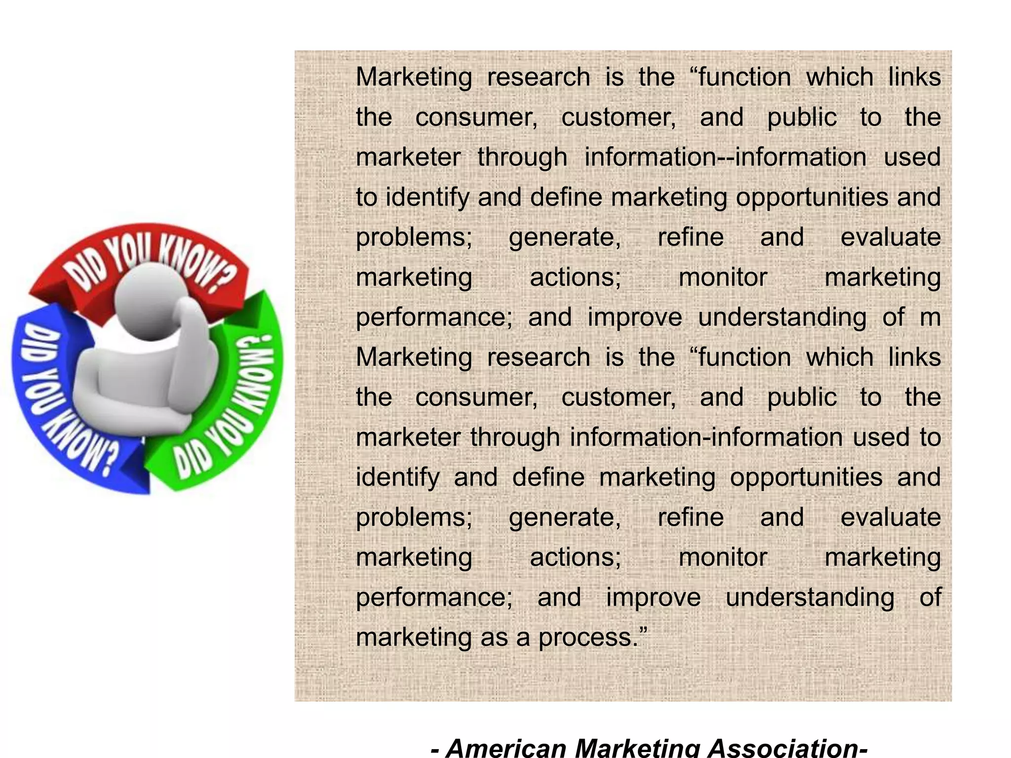 Importance, definition and process of market research | PPTX