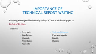 Importance of TECHNICAL report WRITING | PPTX