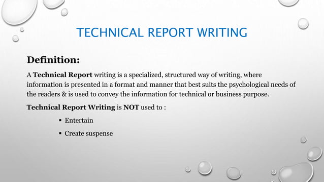 Importance Of TECHNICAL Report WRITING importance-of-technical-report-writing