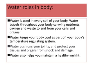 Importance of water | PPTX