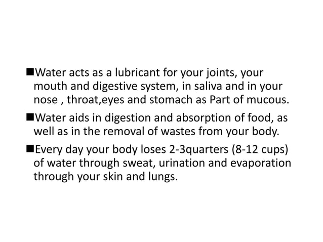 Importance of water | PPTX