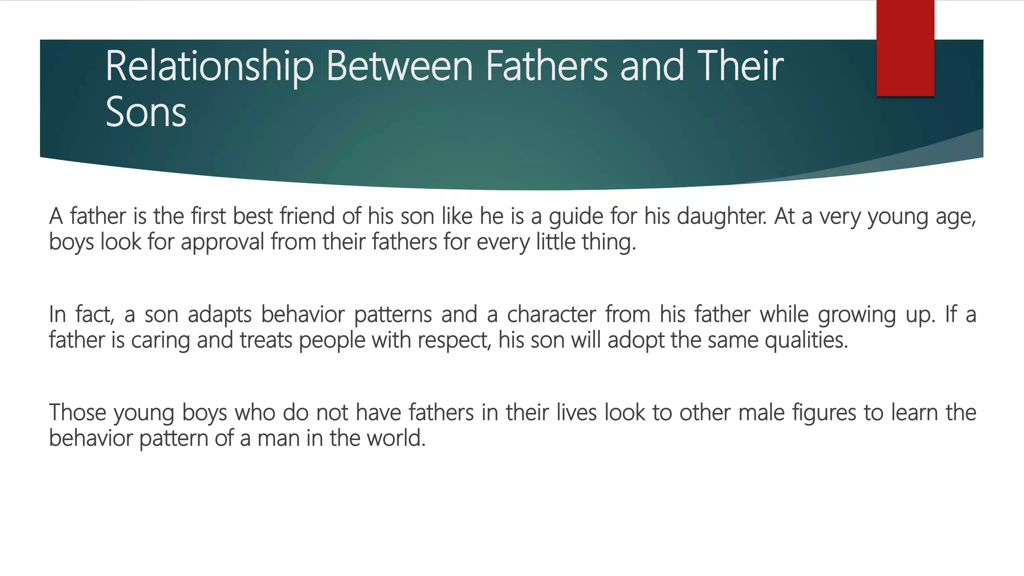 Importance of a Father in a Child Life | PPTX