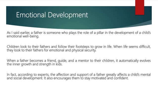 Importance of a Father in a Child Life | PPT