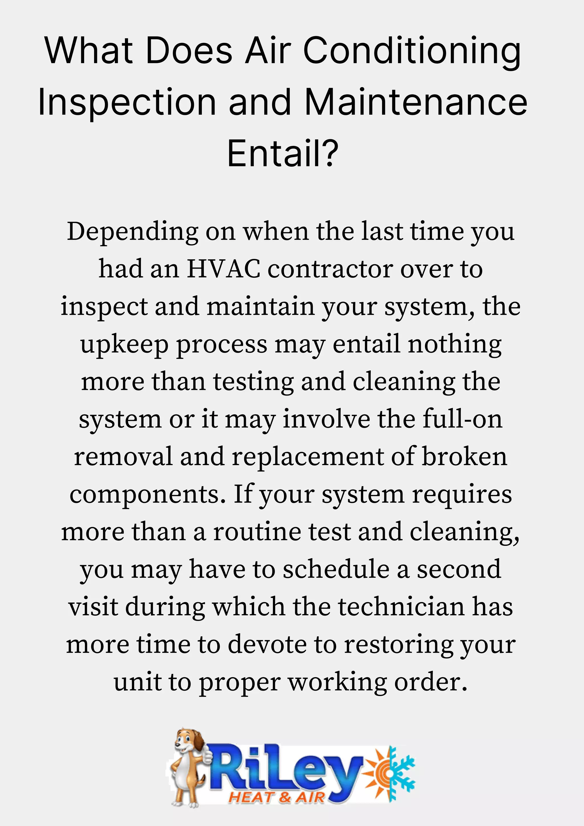 Importance of air conditioning inspections | PDF | Indoor Environmental ...