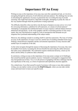 Importance Of An Essay.pdf
