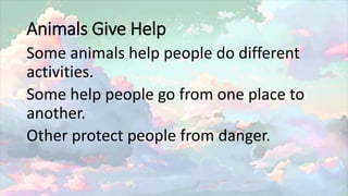 Importance of animals | PPTX