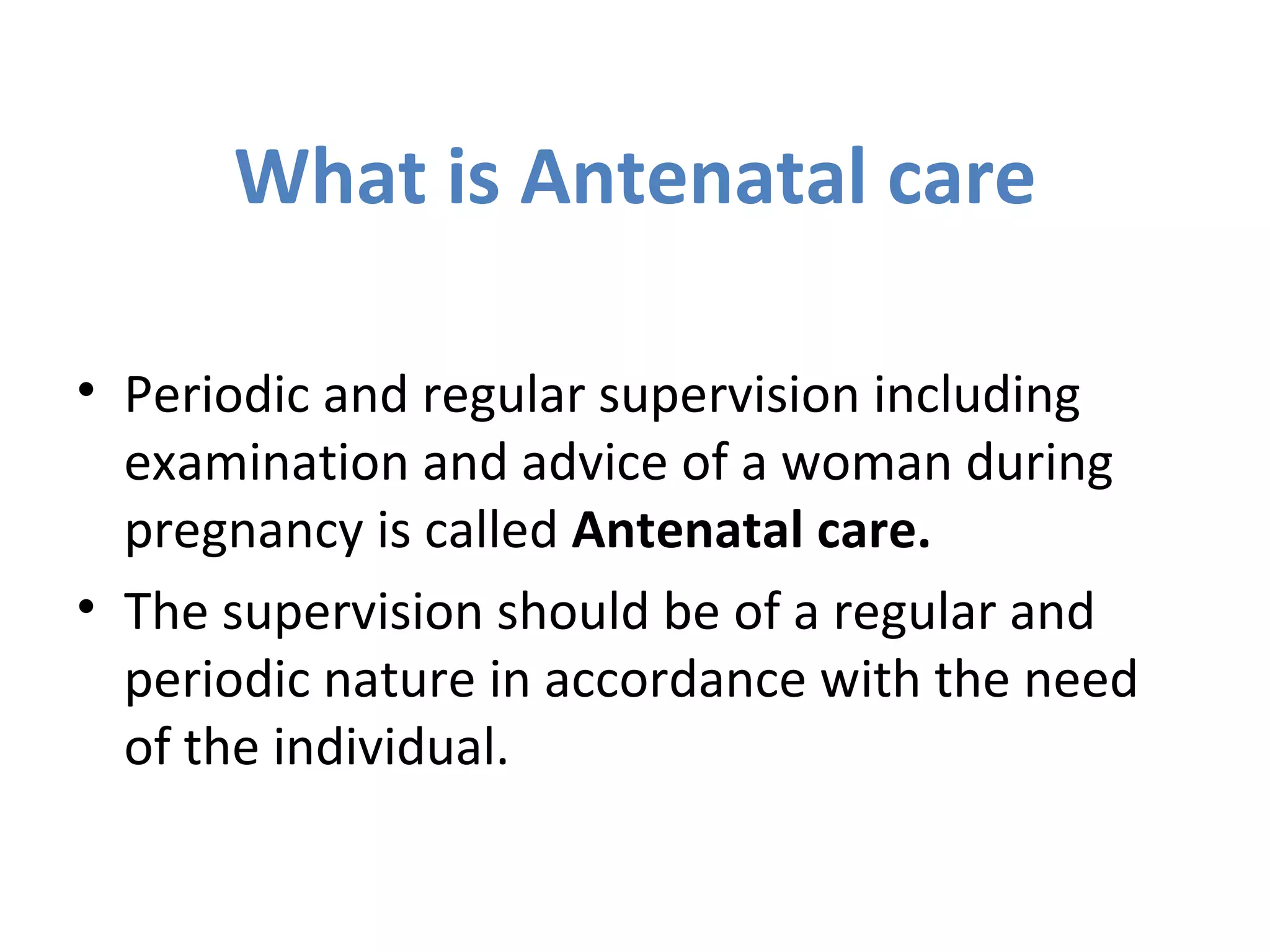 Importance of antenatal care | PPT