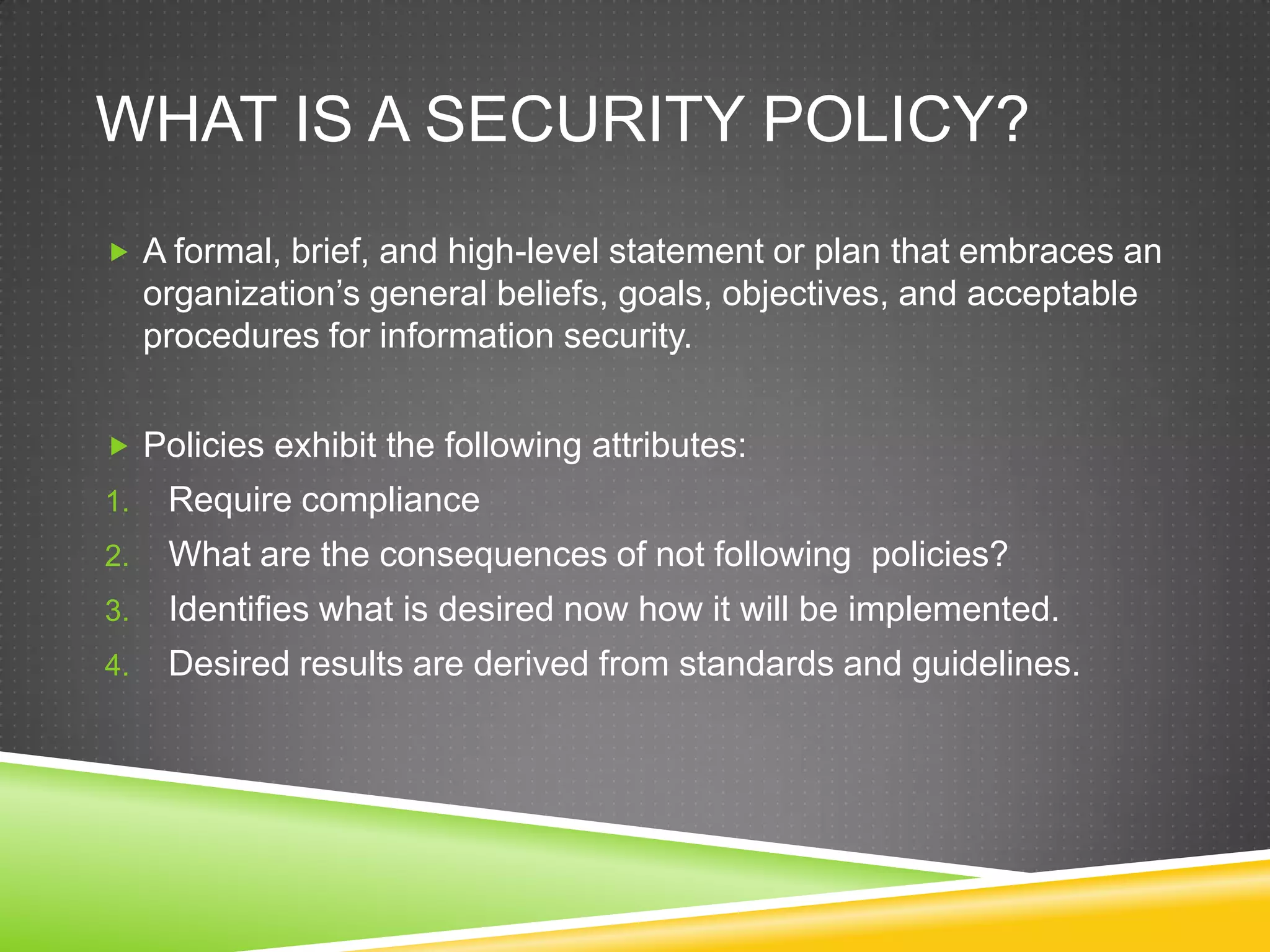 Importance Of A Security Policy | PPTX