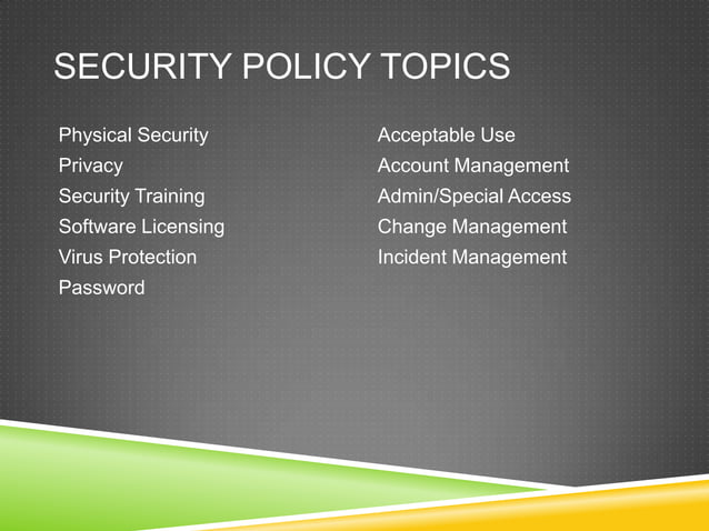 Importance Of A Security Policy | PPT