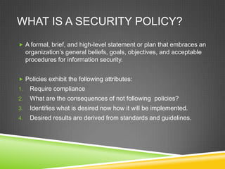 Importance Of A Security Policy | PPTX