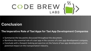Importance of a Taxi App For a Taxi App Development Company | PPTX