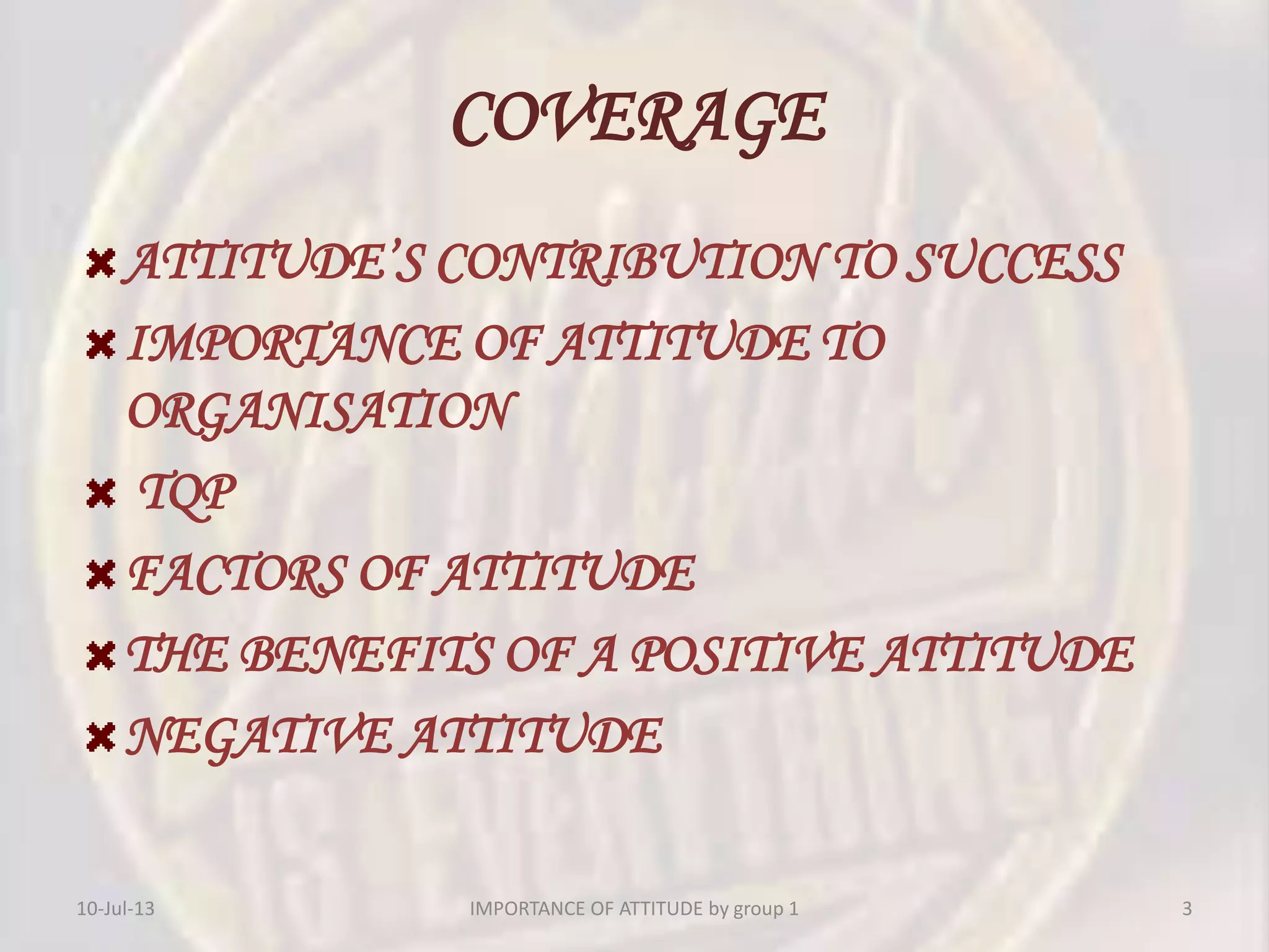 Importance of attitude | PPTX