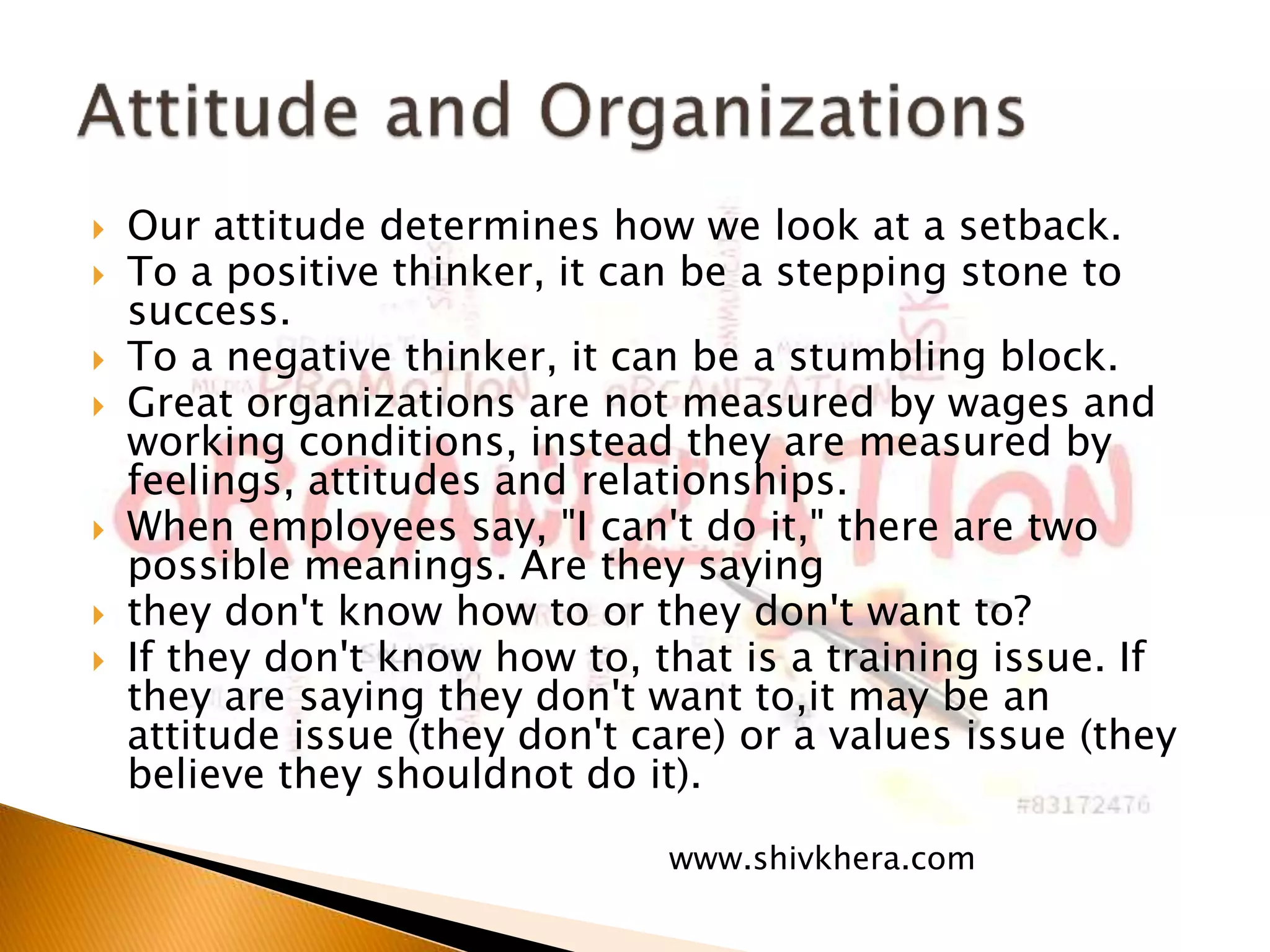 Importance of attitude ppt | PPTX