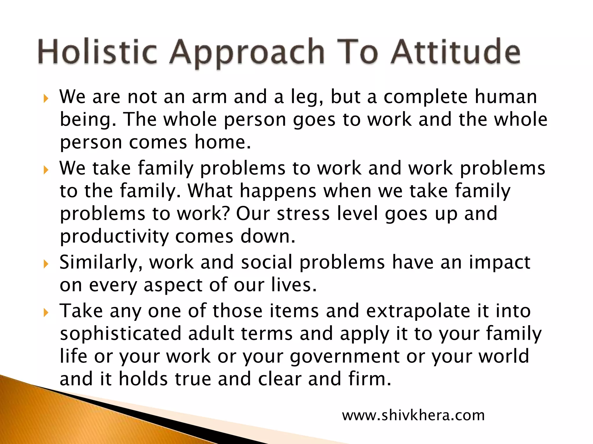 Importance of attitude ppt | PPTX