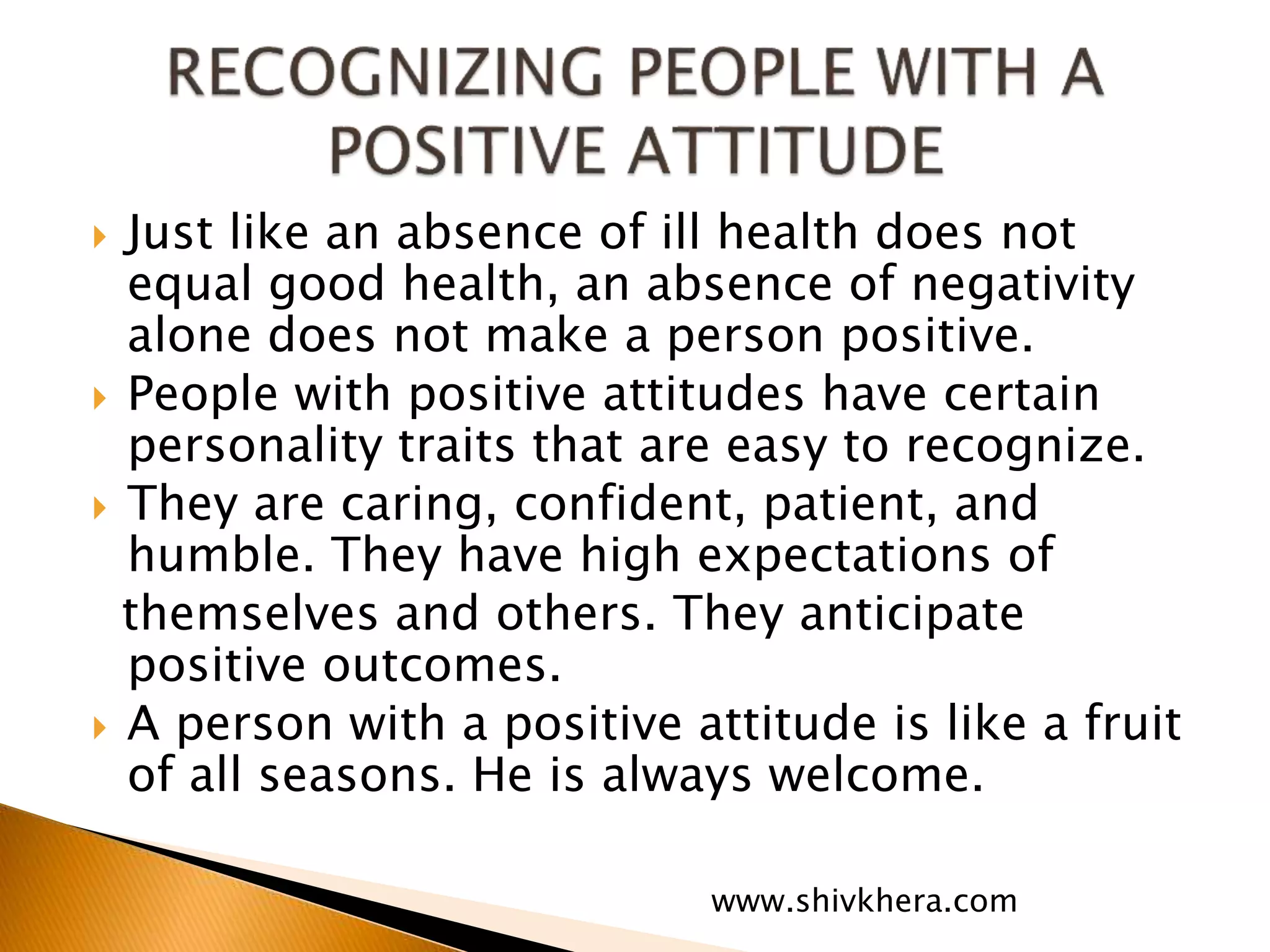 Importance of attitude ppt | PPTX