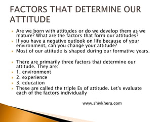 Importance of attitude ppt | PPTX