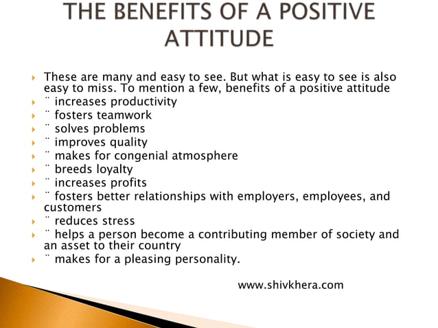 Importance of attitude ppt | PPTX