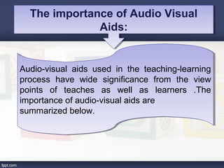 Importance of av aids | PPT