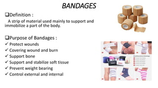 IMPORTANCE OF BANDAGES IN FIRST AID.pptx