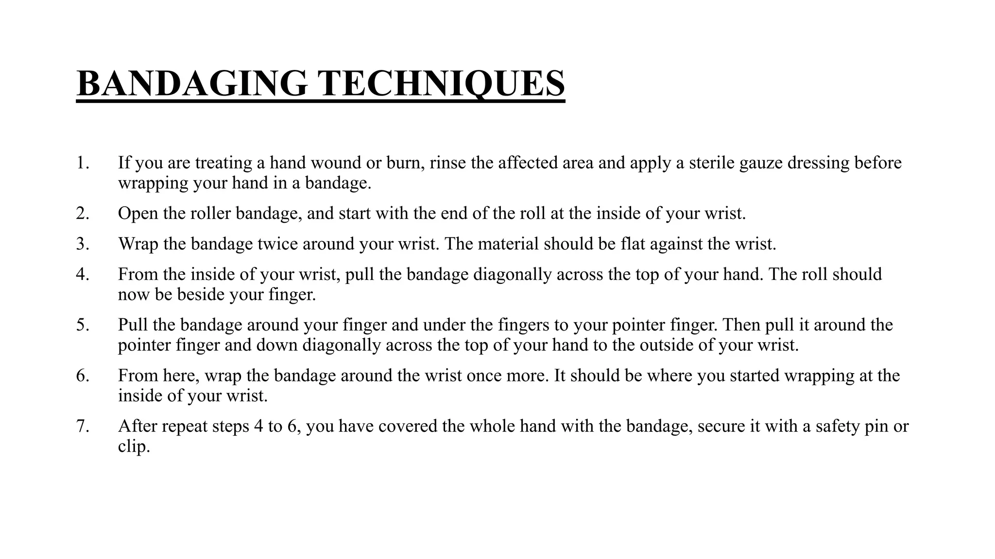 IMPORTANCE OF BANDAGES IN FIRST AID .pptx