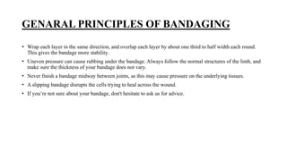 IMPORTANCE OF BANDAGES IN FIRST AID .pptx