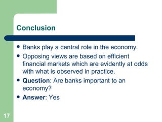 Importance Of Banks In An Economy | PPT