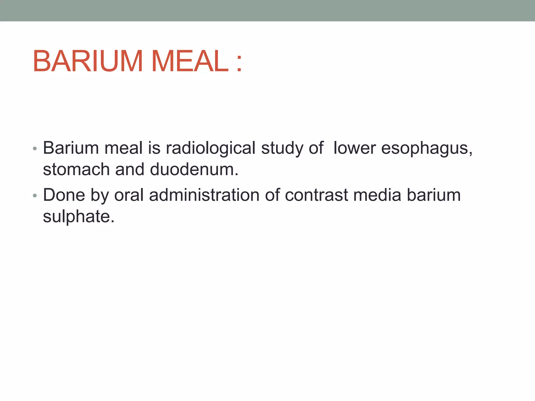 barium studies in gi pathologies | PPTX