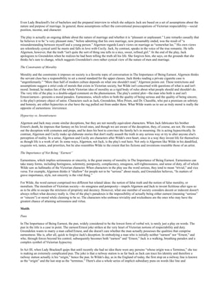 Importance Of Being Earnest | ODT