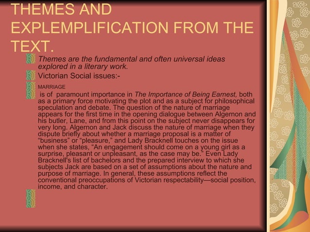 Importance of being earnest | PPT | Comedy | Genres