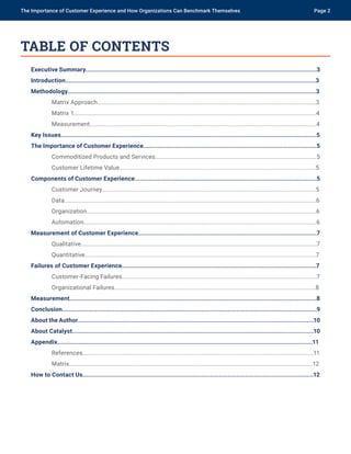 Benchmarking the Customer Experience | PDF