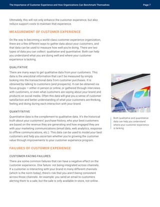 Benchmarking the Customer Experience | PDF